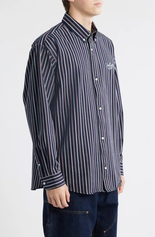 Carhartt Work In Progress Palance Stripe Cotton Button-down Shirt