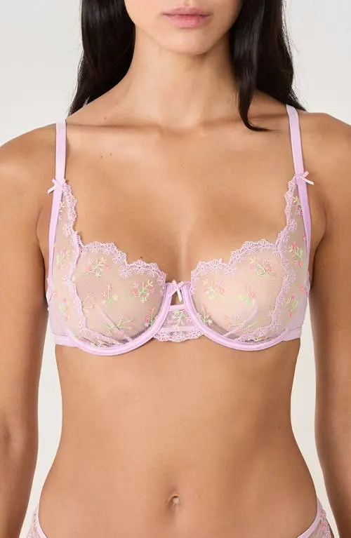 ETAM Reveuse Embroidered Underwire Spacer Bra - Lilac
