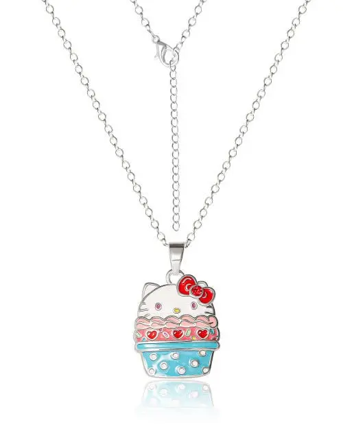 HELLO KITTY Plated Cupcake Pendant Necklace