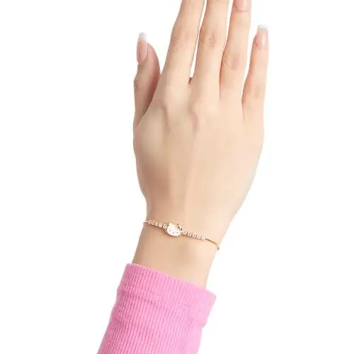 HELLO KITTY 925 Yellow Plated Lariat Bracelet
