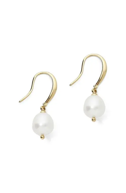 OLIVE & PIPER Prado Pearl Drop Earrings - Gold
