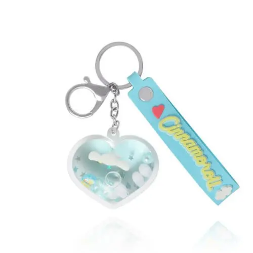 HELLO KITTY Cinnamoroll Heart Keychain - Light Blue