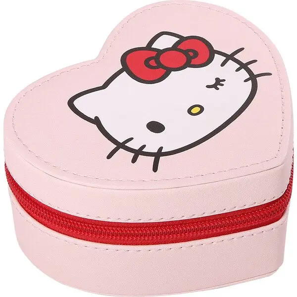 HELLO KITTY Heart Shaped Jewelry Travel Case - Pink
