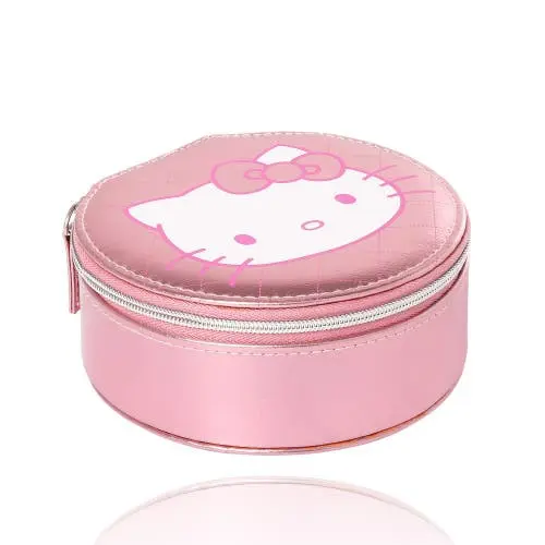 HELLO KITTY Round Zip Around Jewelry Travel Storage