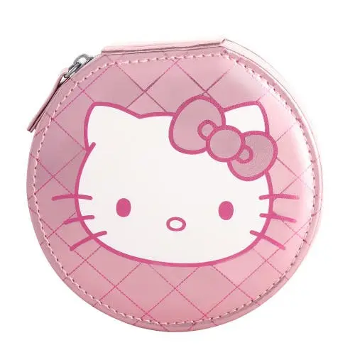 HELLO KITTY Round Zip Around Jewelry Travel Storage