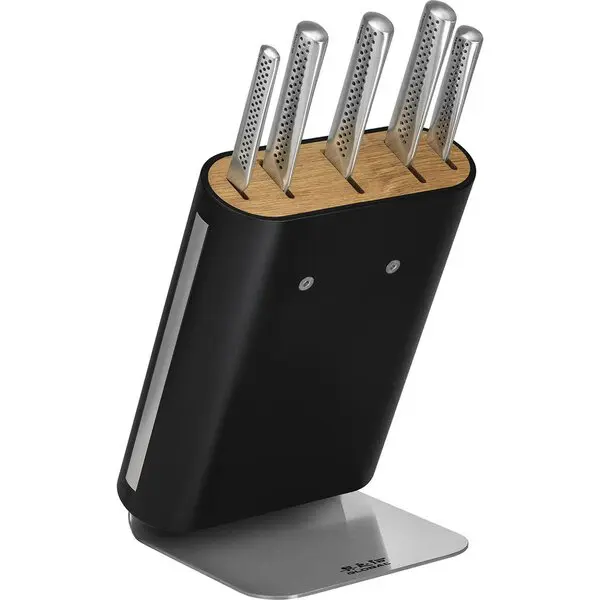 GLOBAL Ukon 6 Piece Knife Block Set - Silver