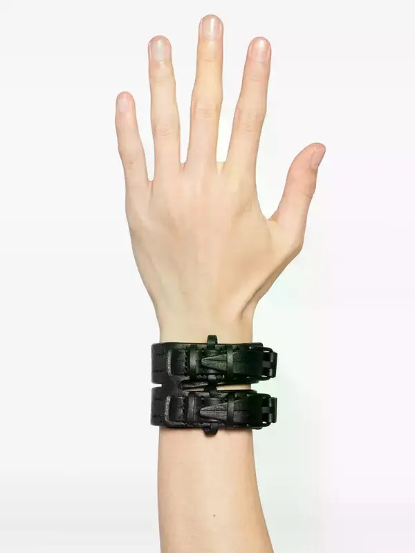 JULIUS Double-belt Leather Bracelet