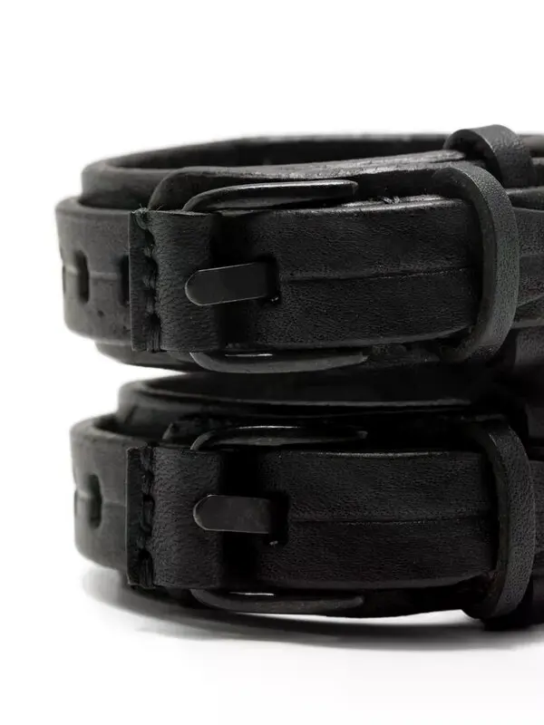 JULIUS Double-belt Leather Bracelet