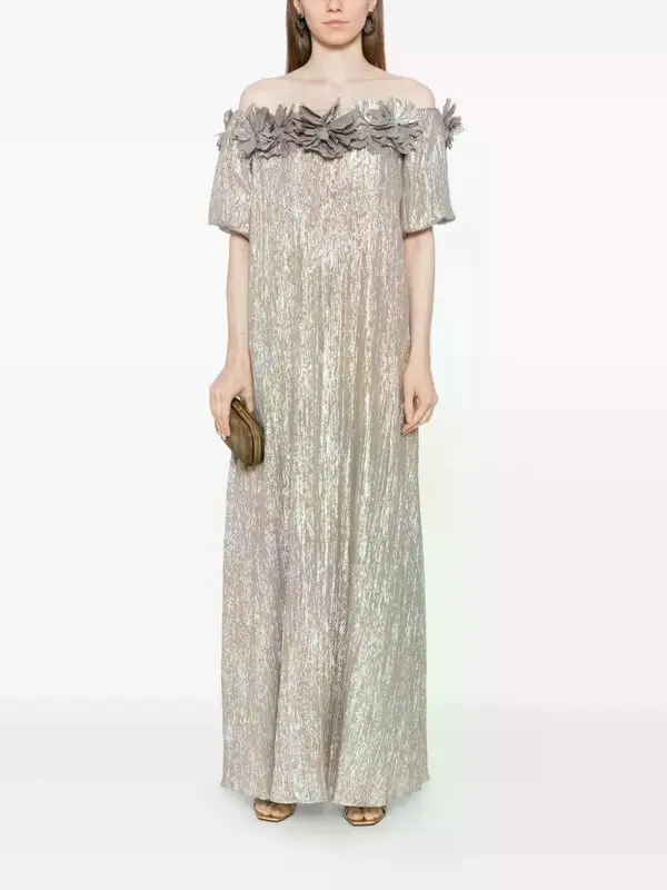 Sachin & Babi Valentina Gown - Silver