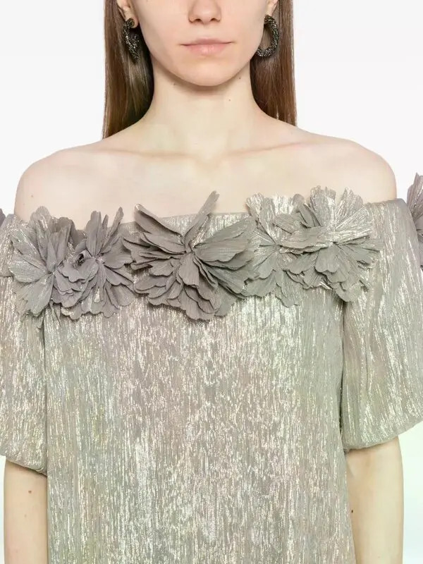 Sachin & Babi Valentina Gown - Silver