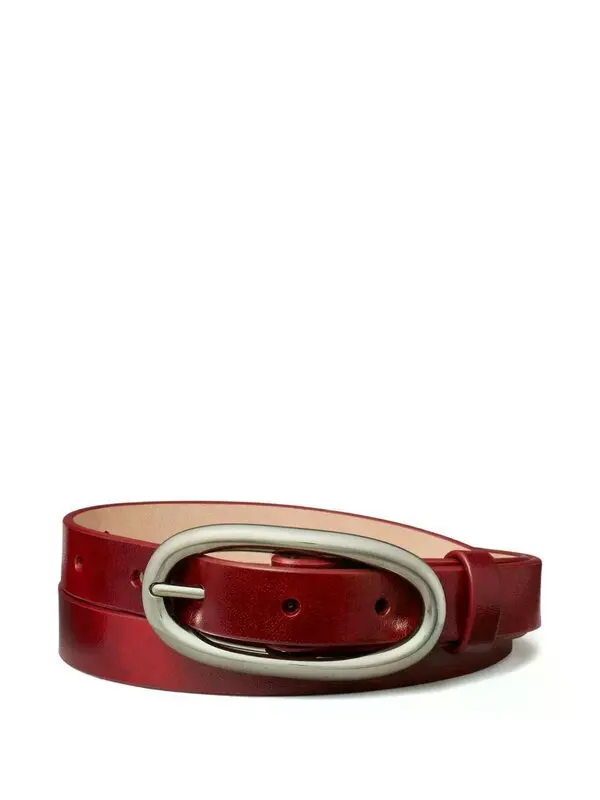 Tory Burch Pierced Leather Belt With Buckle - Red