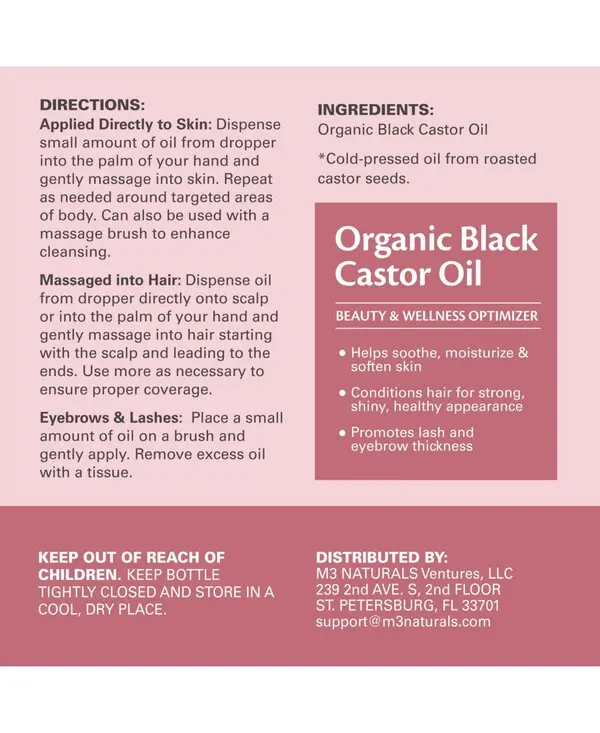 M3 NATURALS M3 Black Castor Oil Liquid