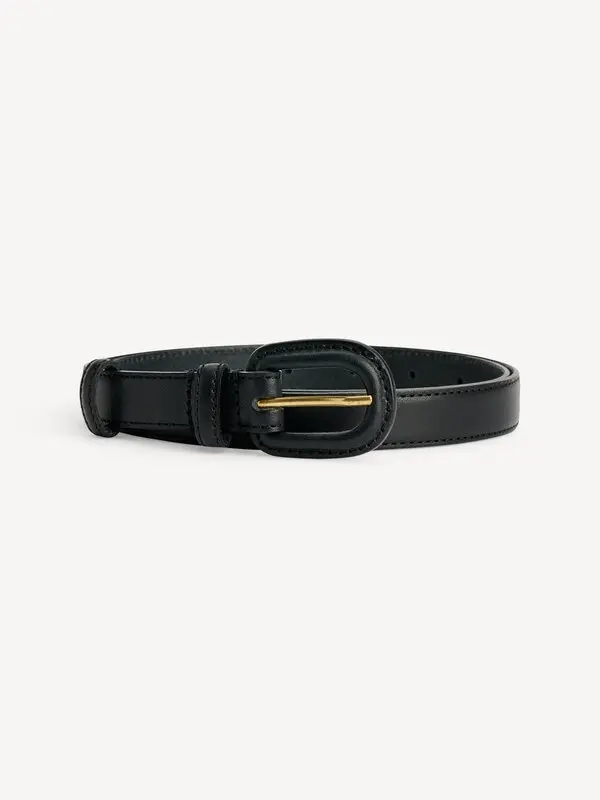 BY MALENE BIRGER Salio Leather Belt - Black
