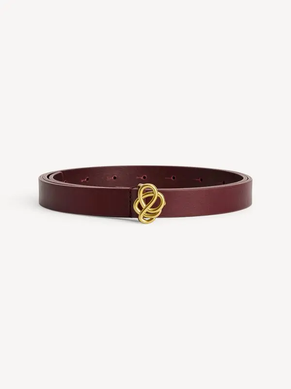 BY MALENE BIRGER Ouma Leather Belt - Cabernet