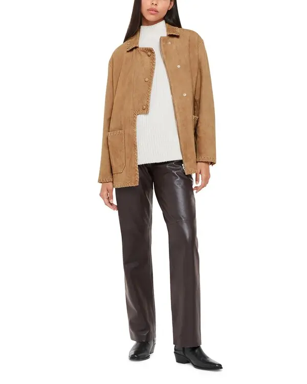 Whistles Bohdi Western Suede Biker Jacket