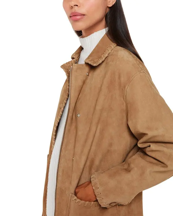 Whistles Bohdi Western Suede Biker Jacket