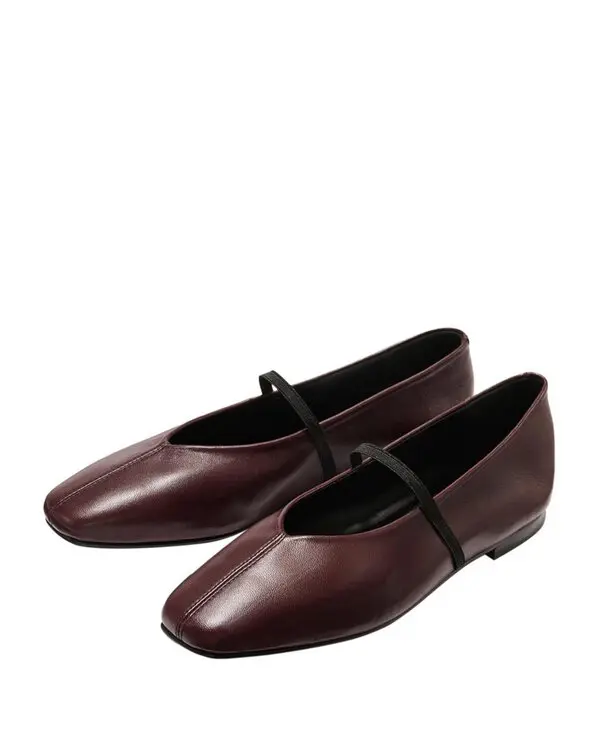MARGAUX LONNBERG The Phoebe Flats - Burgundy Nappa