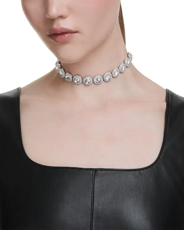 SWAROVSKI Una Crystal Angelic Choker Necklace - Silver
