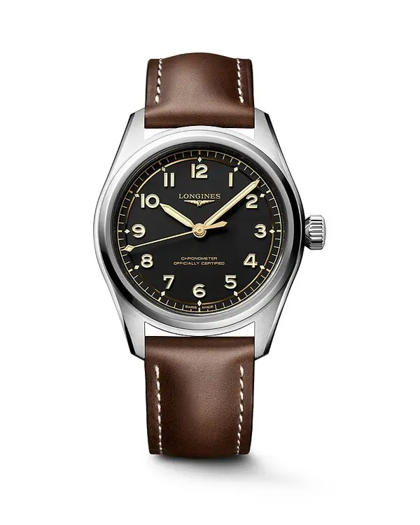 LONGINES Spirit Pilot Watch 39mm - Black/brown