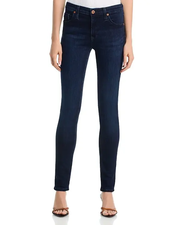 Ag Mid Rise Cigarette Jeans - Blue Dusk