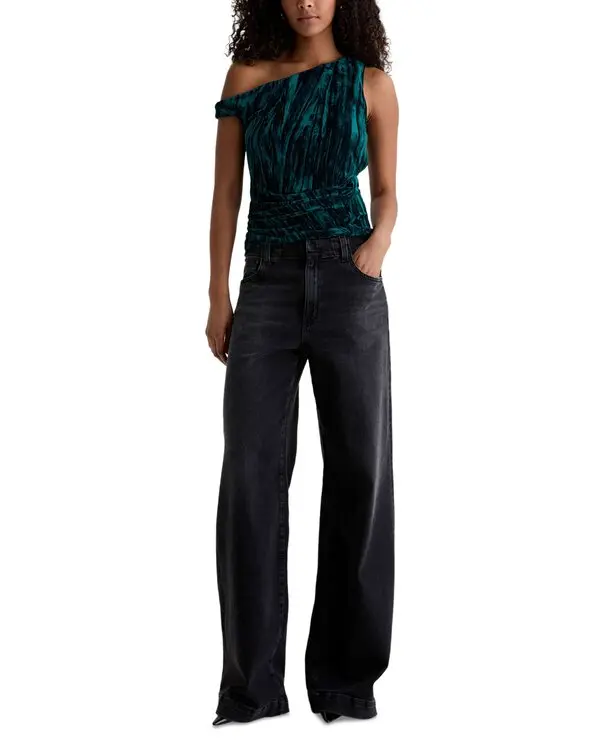 Ag One Shoulder Asymmetric Top