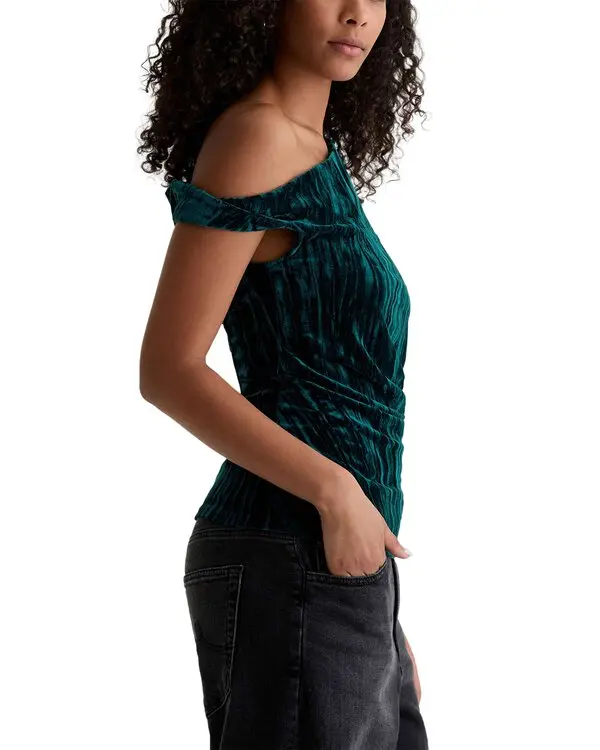 Ag One Shoulder Asymmetric Top
