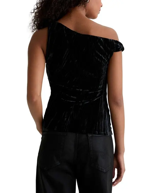 Ag Asymmetric One Shoulder Top - Super Blac