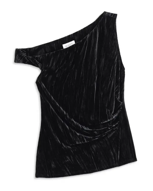 Ag Asymmetric One Shoulder Top - Super Blac