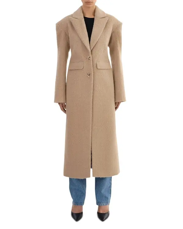 LAMARQUE Peak Lapel Coat - Beige