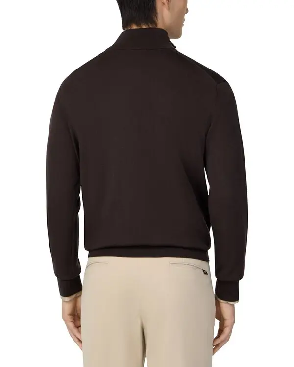 Boggi Milano Extra Fine Merino Wool Half Zip Sweater