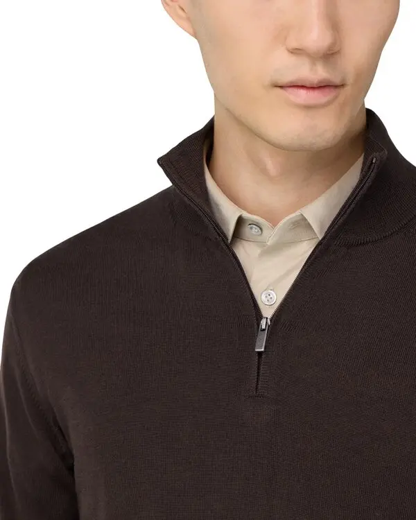 Boggi Milano Extra Fine Merino Wool Half Zip Sweater