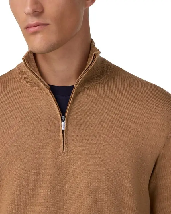 Boggi Milano Extra Fine Merino Wool Half Zip Sweater