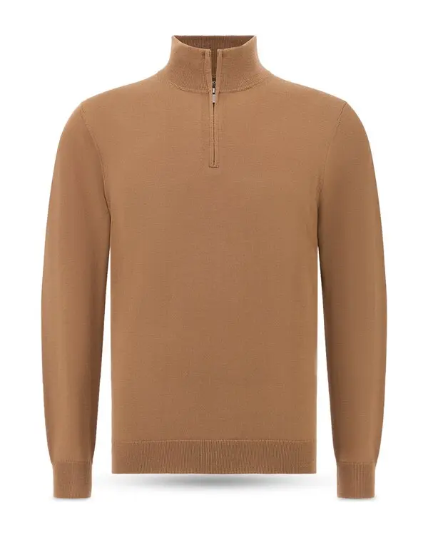 Boggi Milano Extra Fine Merino Wool Half Zip Sweater