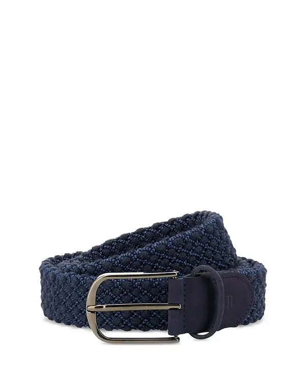 Boggi Milano Stretch Woven Belt - Navy Blue