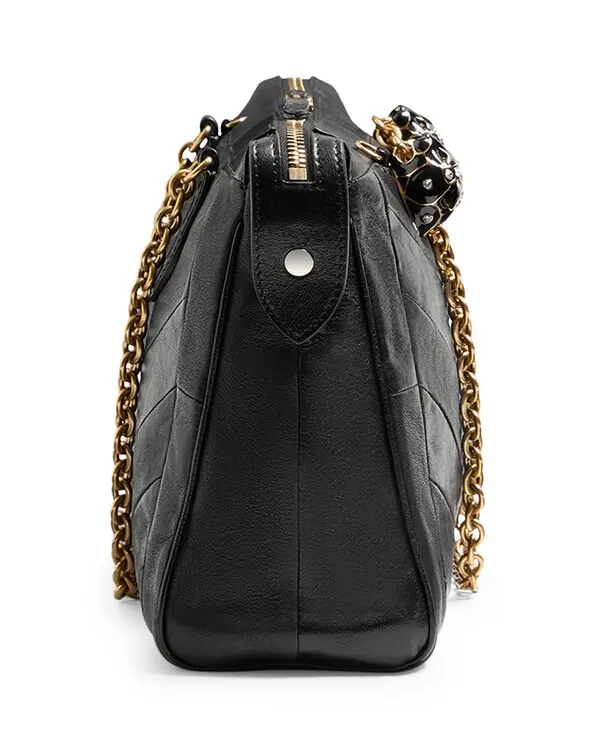 Valentino Garavani Panthea Vlogo Chevron Shoulder Bag - Black