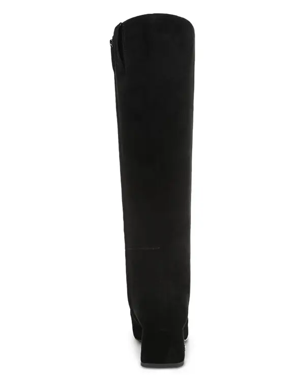Sam Edelman Porter Wide Riding Boots - Black Suede