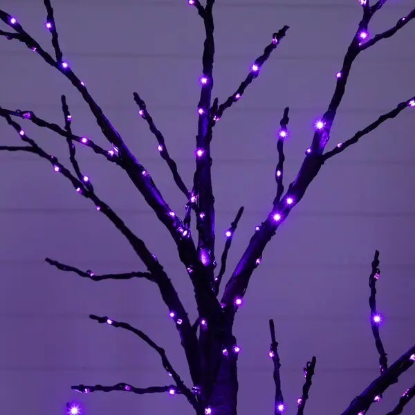 NEARLY NATURAL 6' Pre-lit Artificial Halloween Twig Tree