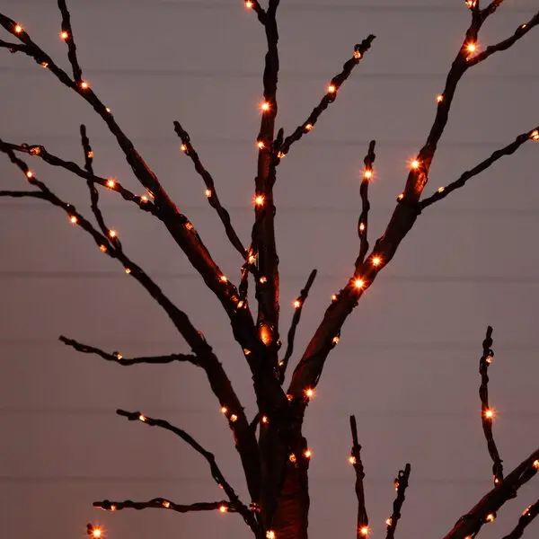 NEARLY NATURAL 6' Pre-lit Artificial Halloween Twig Tree