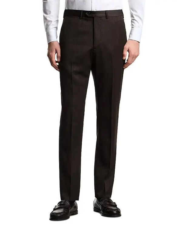 Emporio Armani Regular Fit Wool Trousers