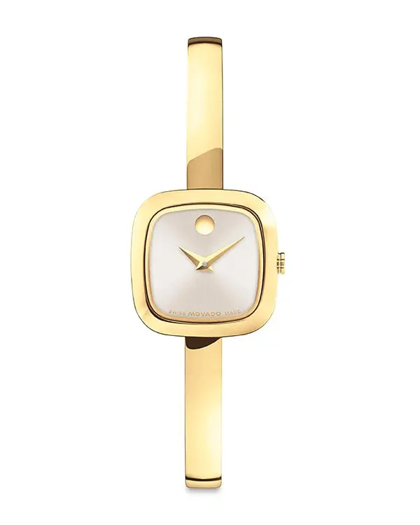 Movado Museum Bangle Bracelet Watch, 22mm X 22mm - Gold/gold