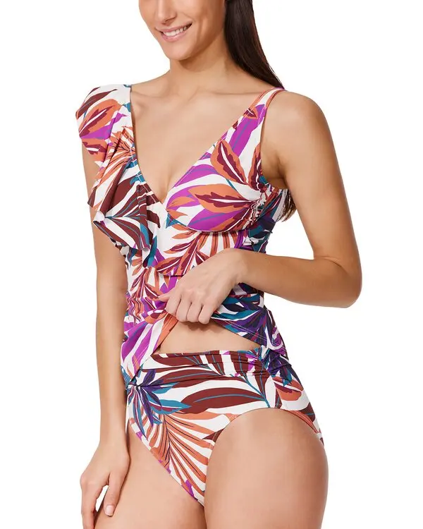 GOTTEX Plantopia Mid Rise Shirred Bikini Bottom