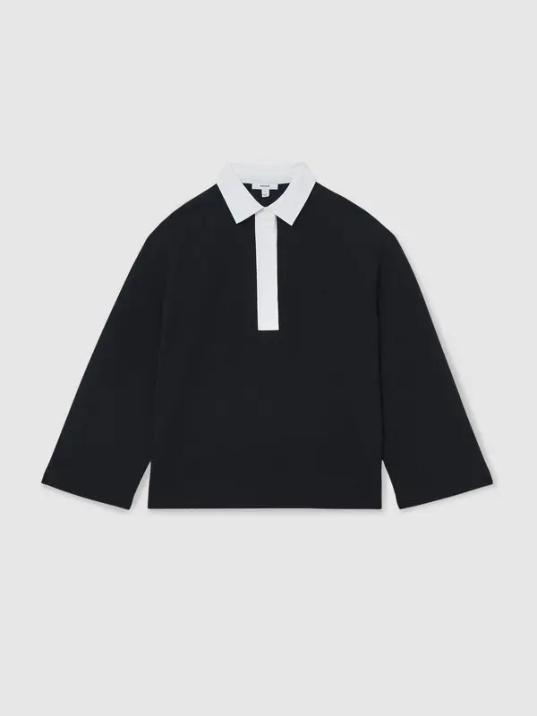 REISS Interlock Contrast-collar Sweatshirt