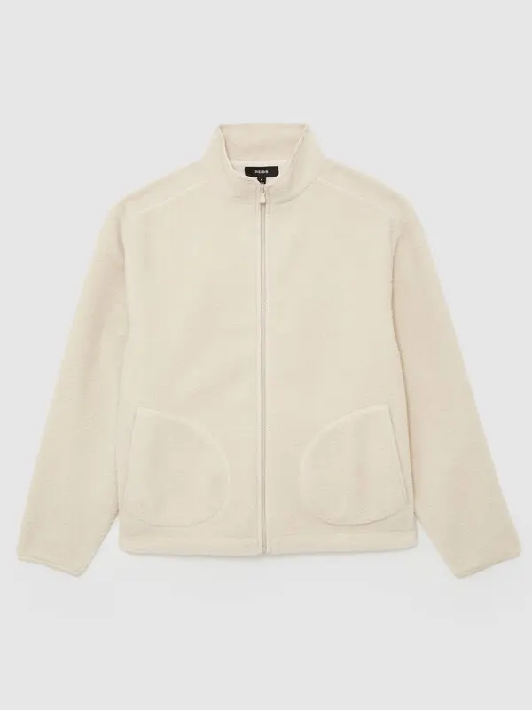 REISS Toscana Fleece Zip-through Jacket