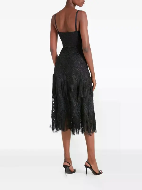 Temperley London Cordelle Tassel Midi Dress - Black - 49% Off | Editorialist