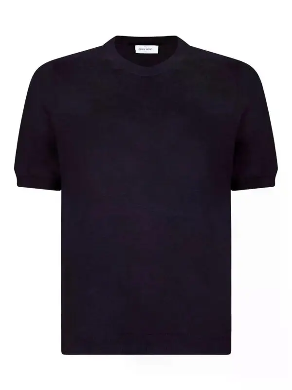 GRAN SASSO Short-sleeve Fine Knit Sweater