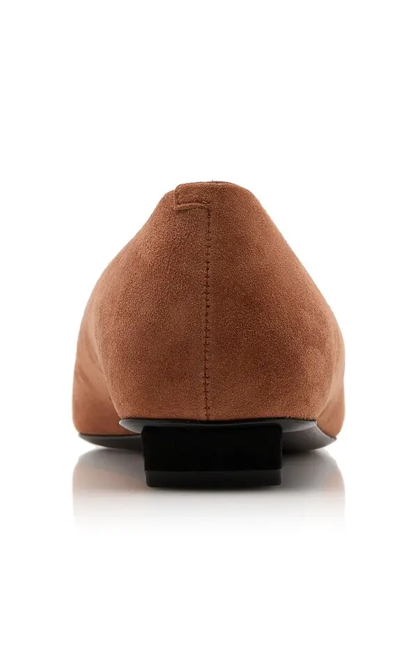 ROGER VIVIER Belle Vivier Duo Buckle Suede Ballet Flats