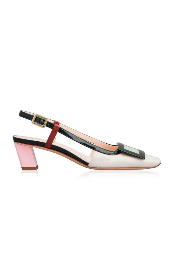 ROGER VIVIER Belle Vivier Leather Slingback Pumps - Multi