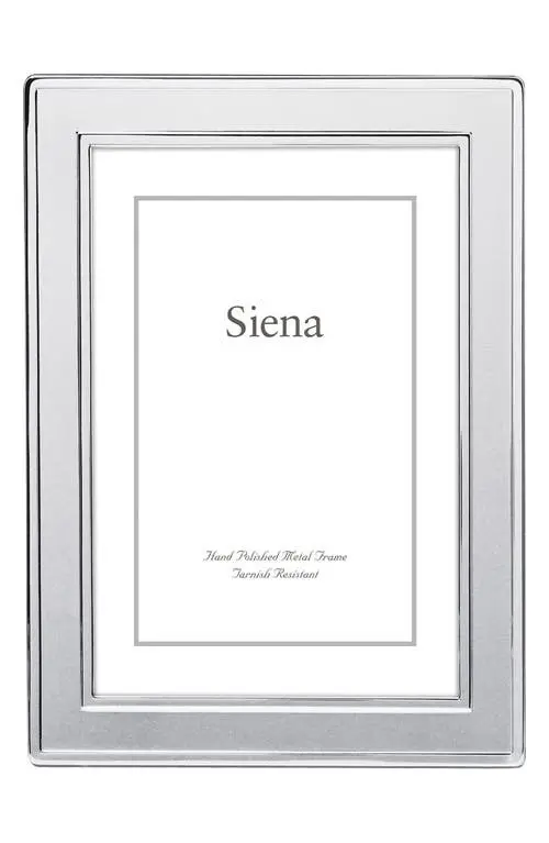SIENA Double Border 4 X 6-inch Picture Frame - Silver