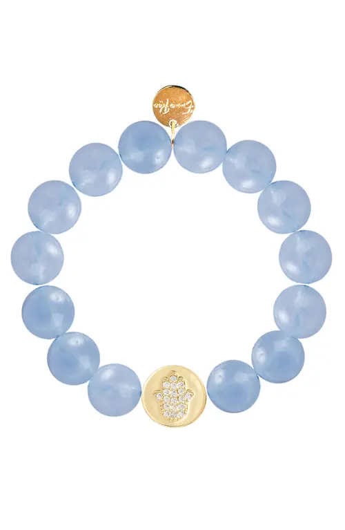 EMMA RAE Jade Hamsa Bracelet - Blue