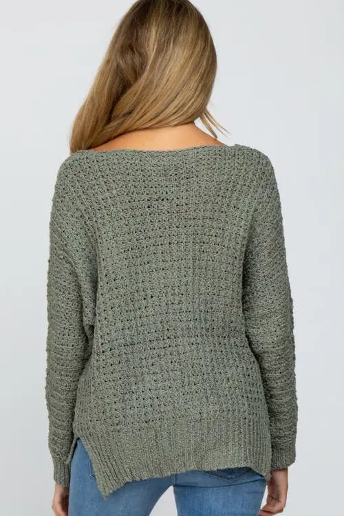 PINKBLUSH V-neck Knit Sweater